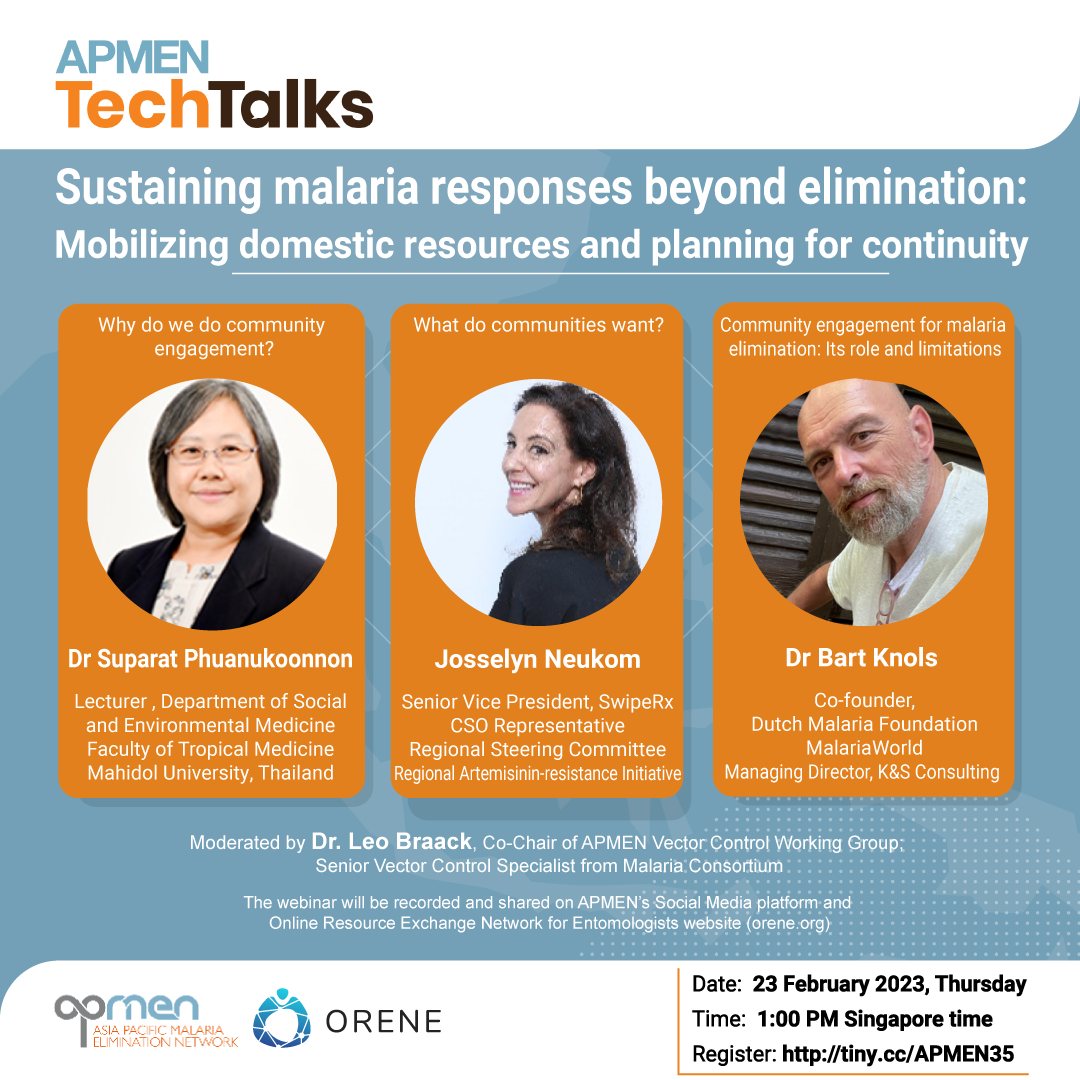 APMEN TechTalks webinar: "Community contribution to malaria elimination ...